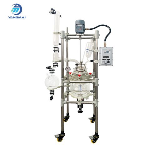 5l Jacketed Glass Reactor For Lab Scale Nitration Extraction China