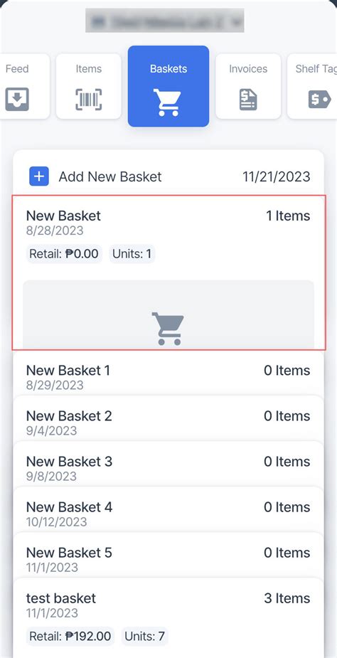 adding basket items to a check in