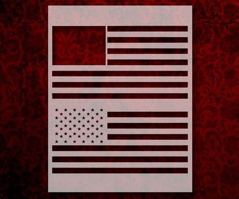 Amazon Com USA US American Flag Larger 8 5 X 11 Inches Stencil 322 Handmade