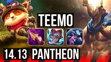 Teemo Vs Pantheon Top Rank 1 Teemo 2000 Games 739 Na