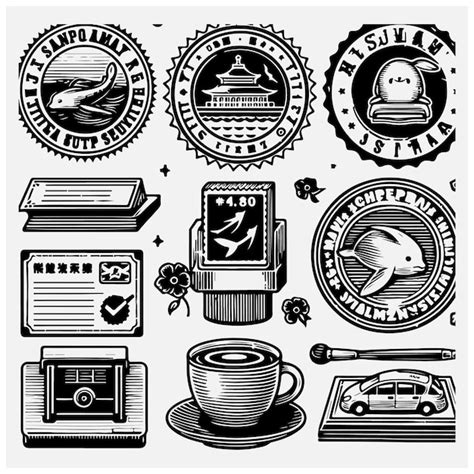 Stamp Set Vector Stamp Without Text Stock Illustration Premium Ai Generated Vector