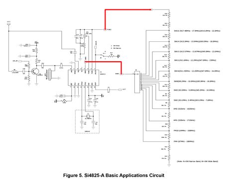 Resistors Band Selection Circuit For Si4825 A10 Electrical