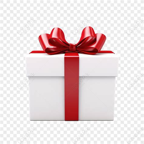 빨간색 활이 달린 흰색 선물 상자를 열었습니다절하다판지 Png 일러스트 무료 다운로드 Lovepik