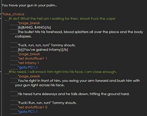 Problem With Choice Statement Choicescript Help Choice Of Games Forum