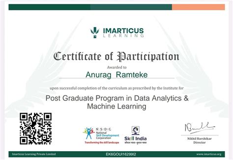 Dataanalytics Machinelearning Imarticuslearning Gratitude Anurag Ramteke