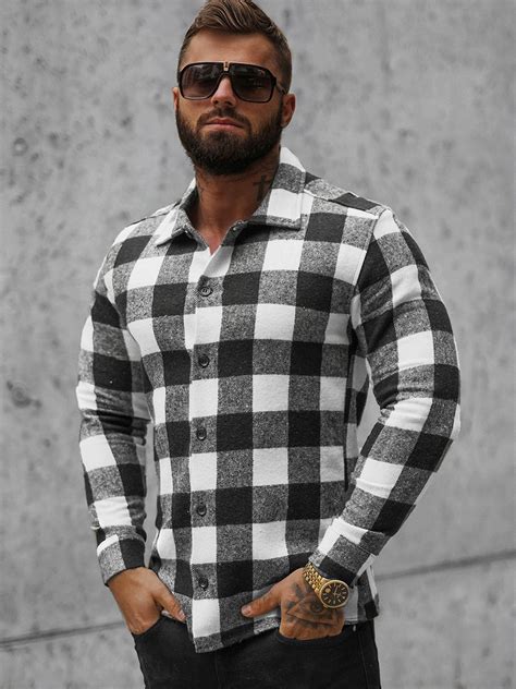 Chemise Homme Noir Et Blanc Ozonee O L Ozonee