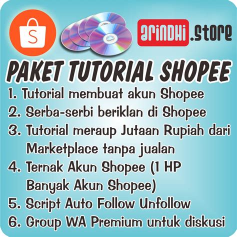 Jual PAKET LENGKAP TOTORIAL BELAJAR SHOPEE DILENGKAPI DENGAN SCRIPT