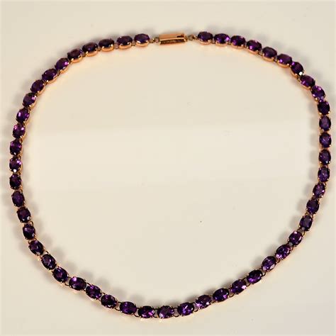 14k Gold Amethyst Necklace