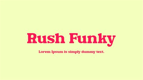Rush Funky Font Download Free For Desktop And Webfont
