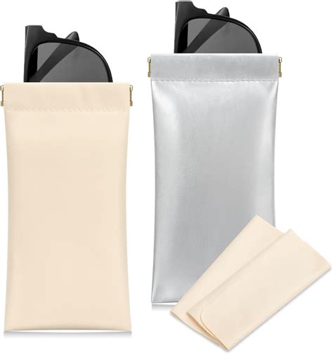 Sightor Sunglass Case 2 Pcs Travel Soft Eyeglass Cases For Women