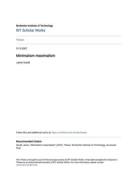 Minimalism Maximalism Pdf Adobe Flash Thesis