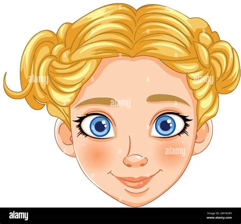 Vector Graphic Of A Young Girl With Blue Eyes Stock Vector Image And Art