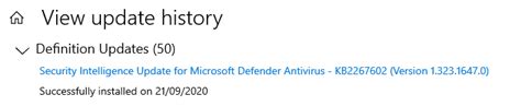 Windows Defender Virus Definitions Update Question Windows 10 Forums