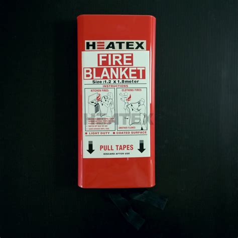 Silicone Coated Fiberglass Fire Blanket In Red Pvc Box Heatex