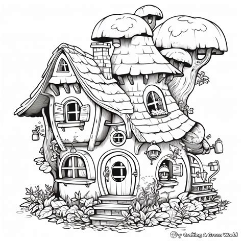 Gnome House Coloring Pages Free And Printable