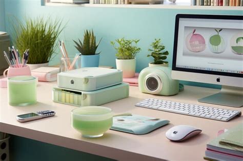 A Tidy Desk With School Supplies Premium Ai Generated Image
