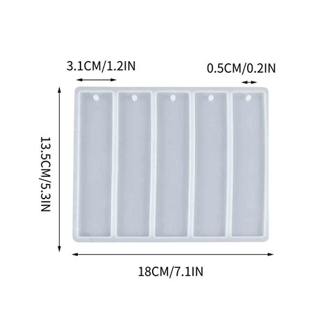 Dadatutu Rectangle Silicone Bookmark Mold Diy Making Epoxy Resin