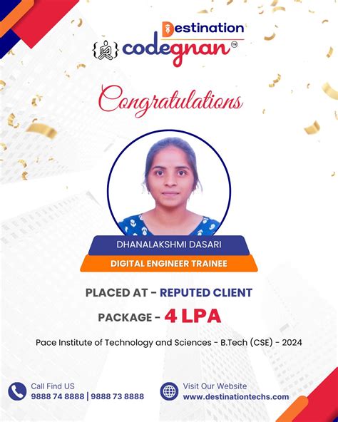 Placementsuccess Proudmoment Qualityassurance Careergrowth Destination Codegnan