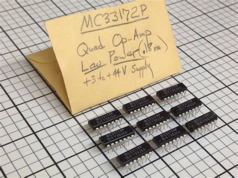Integrated Circuit Motorola Mc33172p Quad Op Amp Pack Of 9
