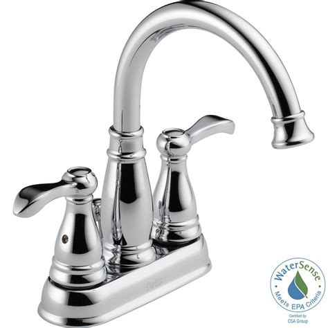 Delta Porter 4 In Centerset 2 Handle High Arc Bathroom Faucet In