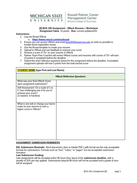 [8] Vmock Resume Worksheet Pdf