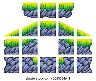 Game Tile Set Platform Creating D Stock Vector Royalty Free Shutterstock