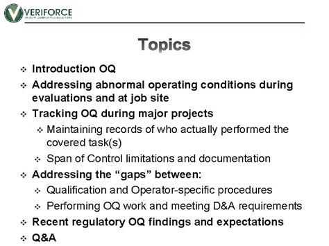 V V V Introduction Oq Addressing Abnormal Operating