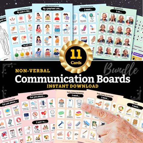 Communication Boards Bundle Dementia Stroke Aphasia Digital