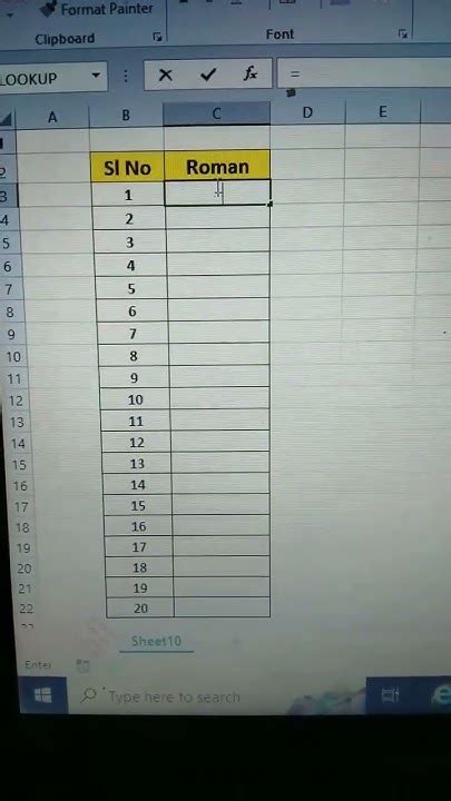 Using Roman Formula In Excel Excel Howto Exceltricks Shortsvideo Sorts Dataentry Ipl