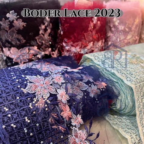 Border Lace Crystal Tinggi 19cm Boder Lace Cantik Beautiful Border Lace Sebagai Hiasan Pakaian