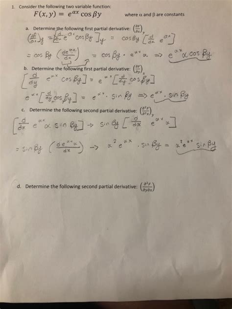 Solved 1 Consider The Following Two Variable Function Fx