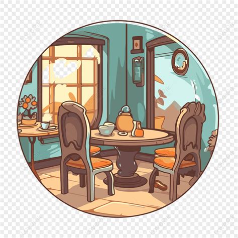 餐廳剪貼畫的卡通圖像 向量貼紙卡通餐廳eps圖案素材免費下載，可愛卡通圖片，尺寸4267 × 4267px Lovepik