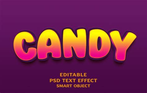 Candy 3d Text Effect Design Premium Psd Candy 3d Text Effect Design Premium Psd