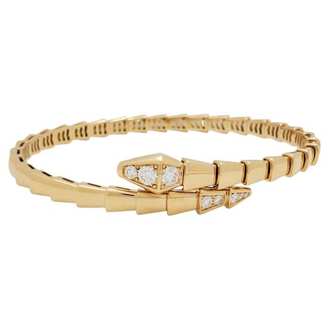 Bvlgari White Gold Diamond Serpenti Viper Bracelet For Sale At 1stDibs
