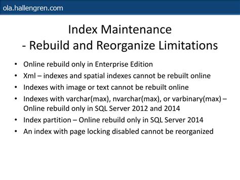 Ppt Backup Integrity Check And Index And Statistics Maintenance