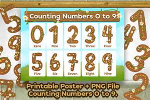 Printable Counting Numbers 0 To 9 Graphic By Flowwish24 · Creative Fabrica