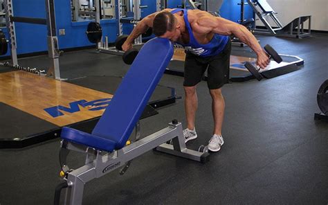 Bent Over Rear Delt Fly Head On Bench Video Exercise Guide And Tips