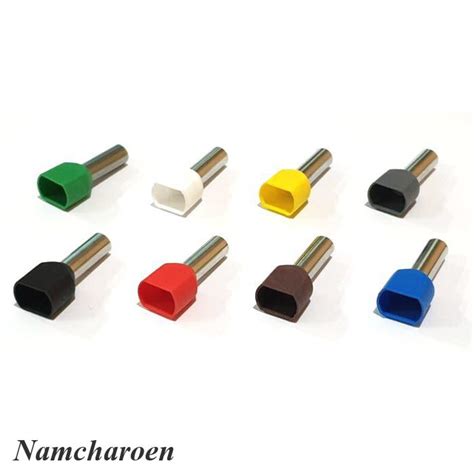 หางปลากลม คอร์ดเอ็น แบบมีฉนวน ย้ำรวมสายไฟ 2 เส้น ขนาด 10 Sqmm 100 ชิ้น Namcharoen Trading