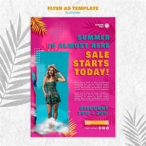 Free Psd Realistic Summer Poster Design Template
