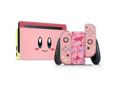 Kirby Nintendo Switch Skin Cute Pink Switch Oled Console Joycons Vinyl