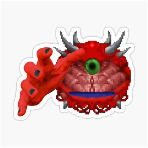 Cursed Cacodemon Sticker Sticker For Sale By H Skingle Redbubble