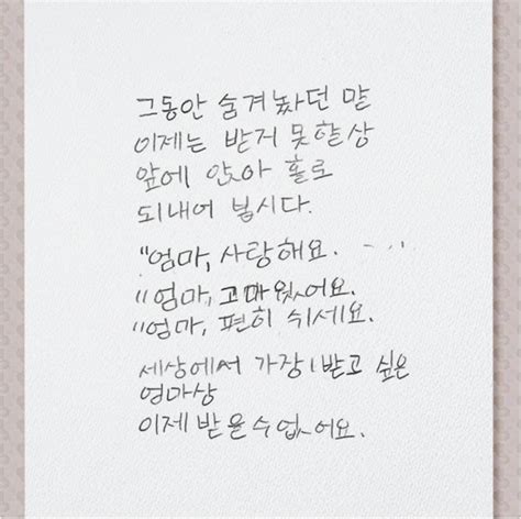 어느 초등학교 6학년 학생의 감동 시