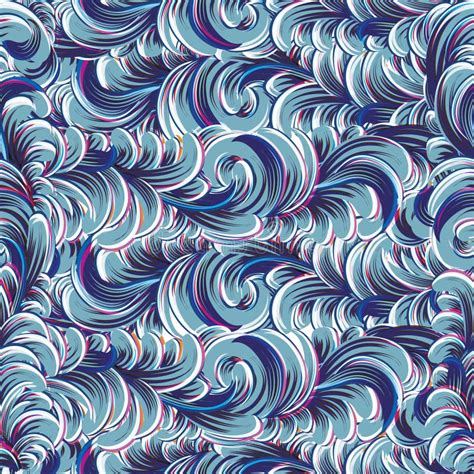 Waves Seamless Vector Background Stock Vector Illustration Of Frost
