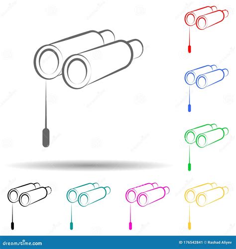Theatre Binoculars Multi Color Set Icon Simple Thin Line Outline Of Theatre Icons For Ui And