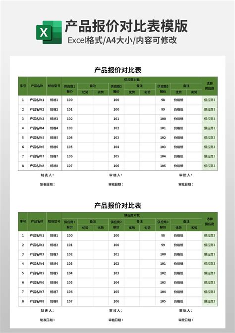 财务产品报价对比表模板财务会计excel模板下载 蓝山办公