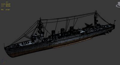 日本球磨级巡洋舰 日本战舰 二战战舰 建筑者作品 船艇军舰 cg模型网