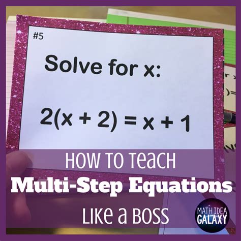 Solving Multi Step Equations Activities Artofit