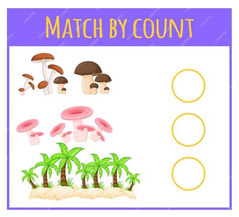 다른 과목 만화 벡터 일러스트와 함께 취학 전 어린이를위한 숫자 자료 교육 게임을 배우는 아이 프리미엄 벡터