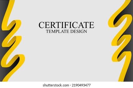 Certificate Template Gold Ribbon Stock Vector Royalty Free 2190493477