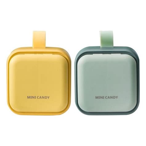 Mini Candy 純色迷你便攜四格小藥盒1入 款式可選 Zhanoz